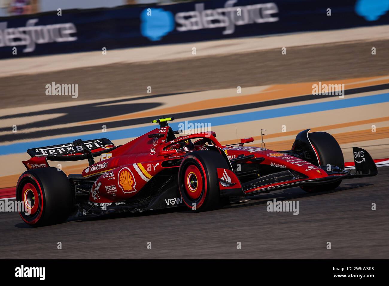 Sakhir, Bahrain. Februar 2024. 55 während der Formel 1 Aramco ...