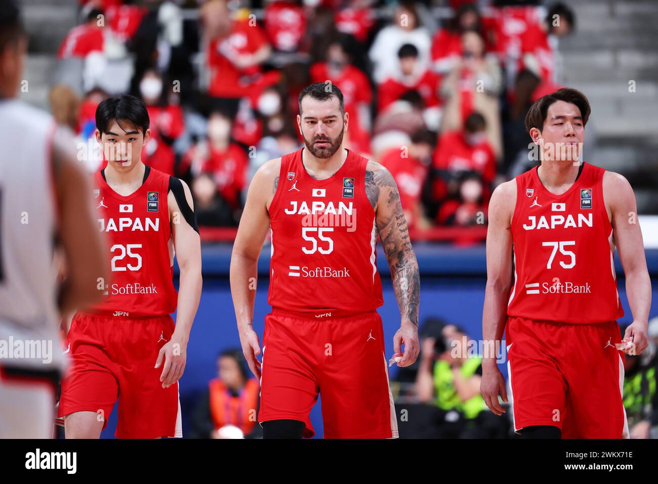 Ariake Coliseum, Tokio, Japan. Februar 2024. (L-R) Yuto Kawashima, Josh Harrellson, Soichiro ...