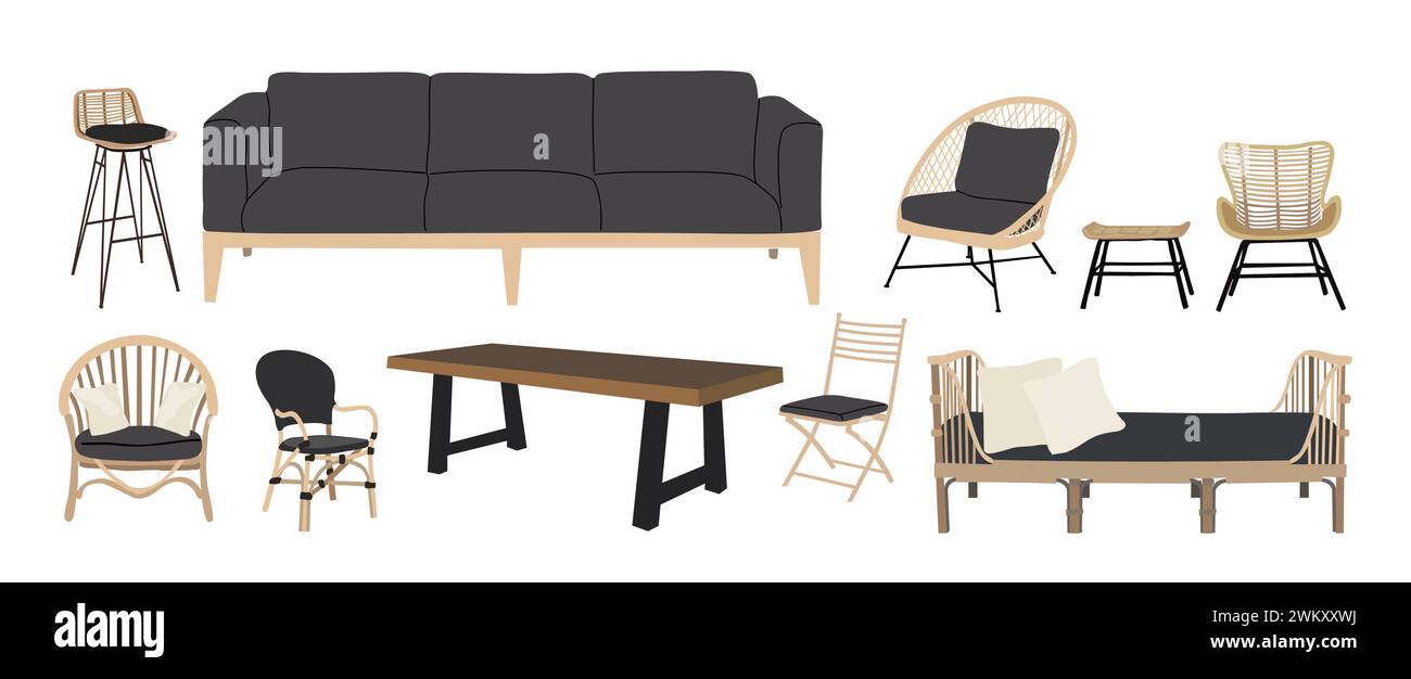 Die hintere veranda Stock-Vektorgrafiken kaufen - Alamy