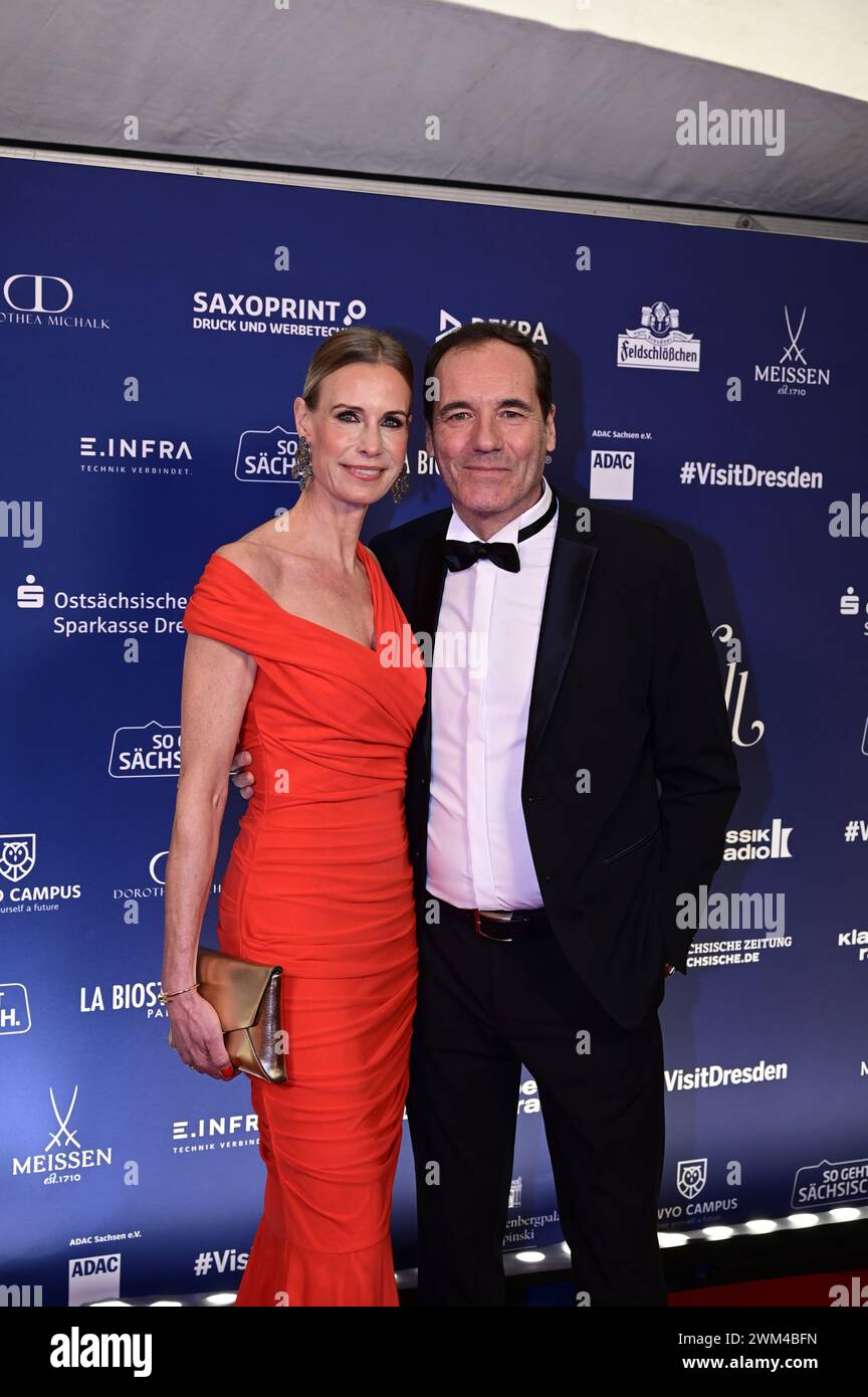 Thomas Ohrner und Anne Arnholdt beim 16. SemperOpernball 2024 in der Semperoper. Dresden, 23.02. ...
