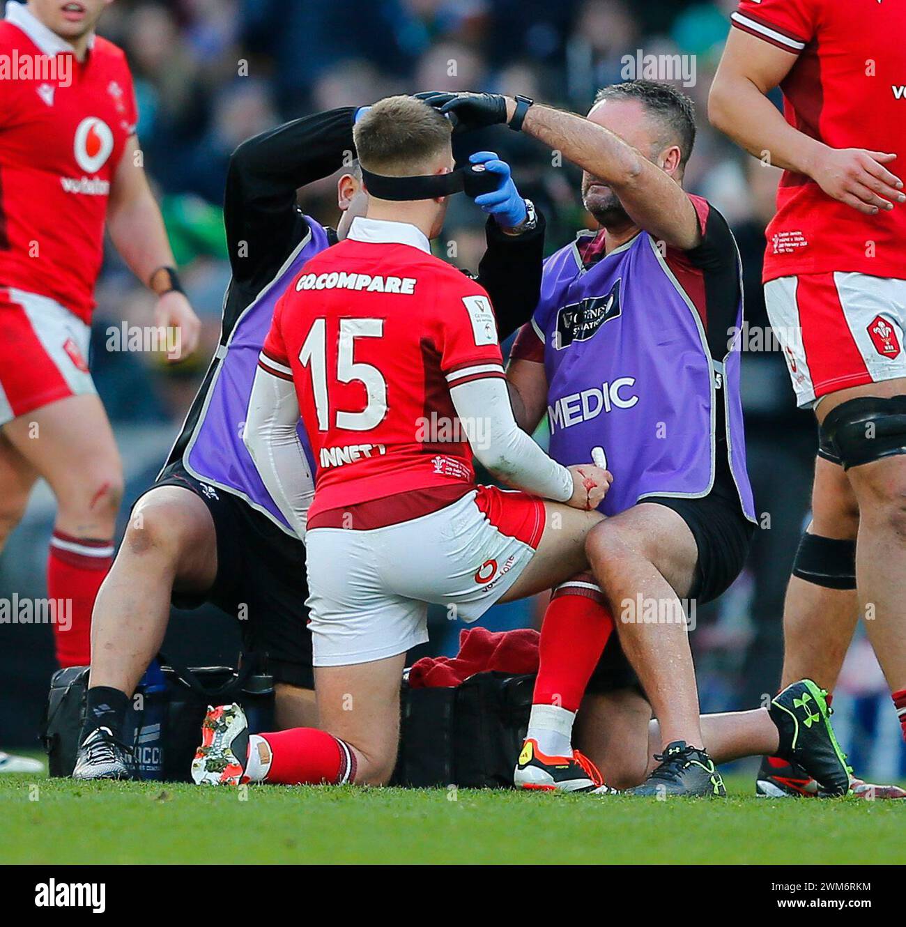 24. Februar 2024; Aviva Stadium, Dublin, Irland: Six Nations ...