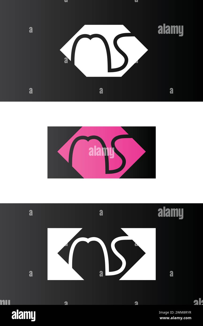 Letter ms logo Stock-Vektorgrafiken kaufen - Alamy
