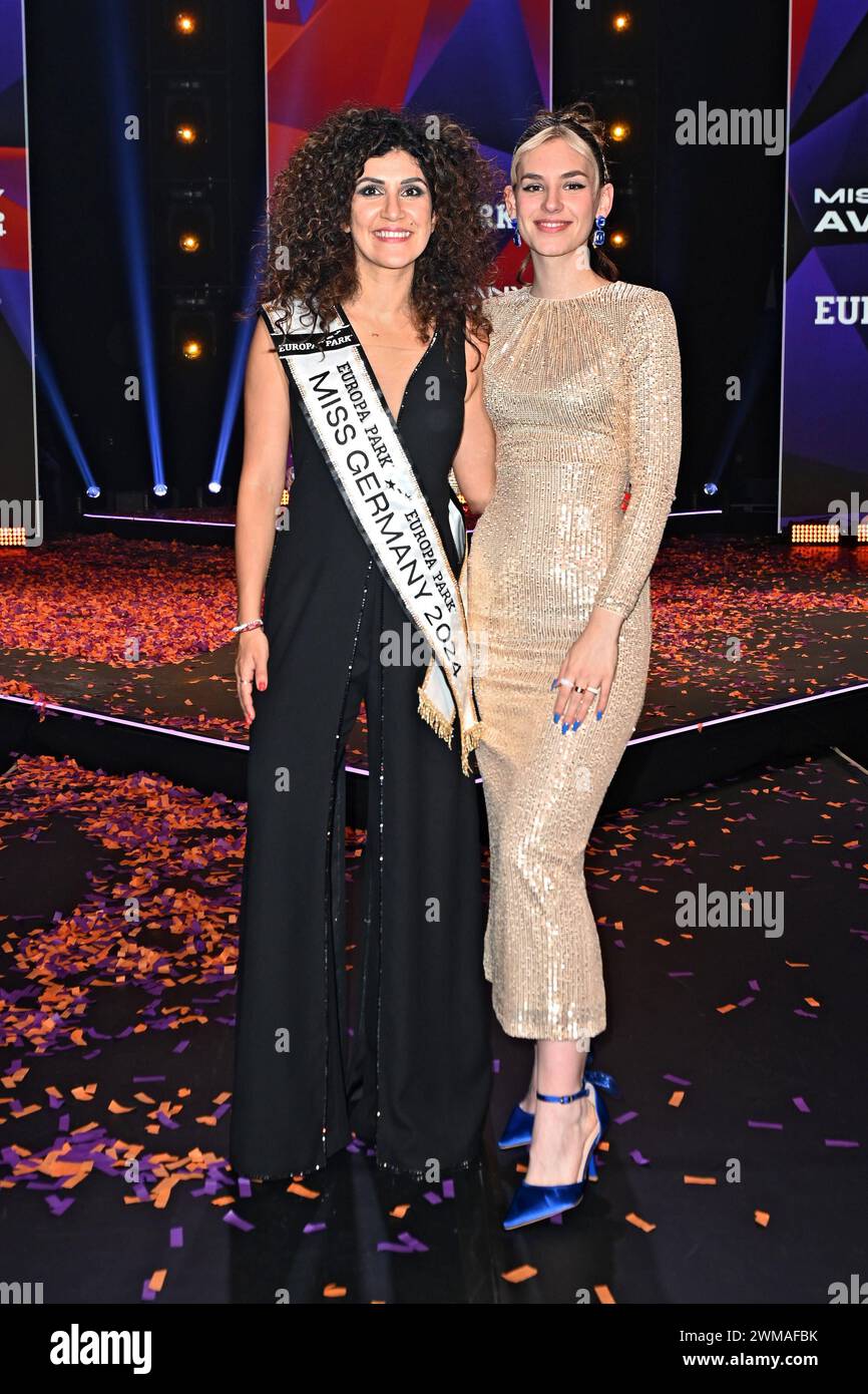 Miss Deutschland 2024. Apameh Schönauer links neben Kira Geiss Miss ...