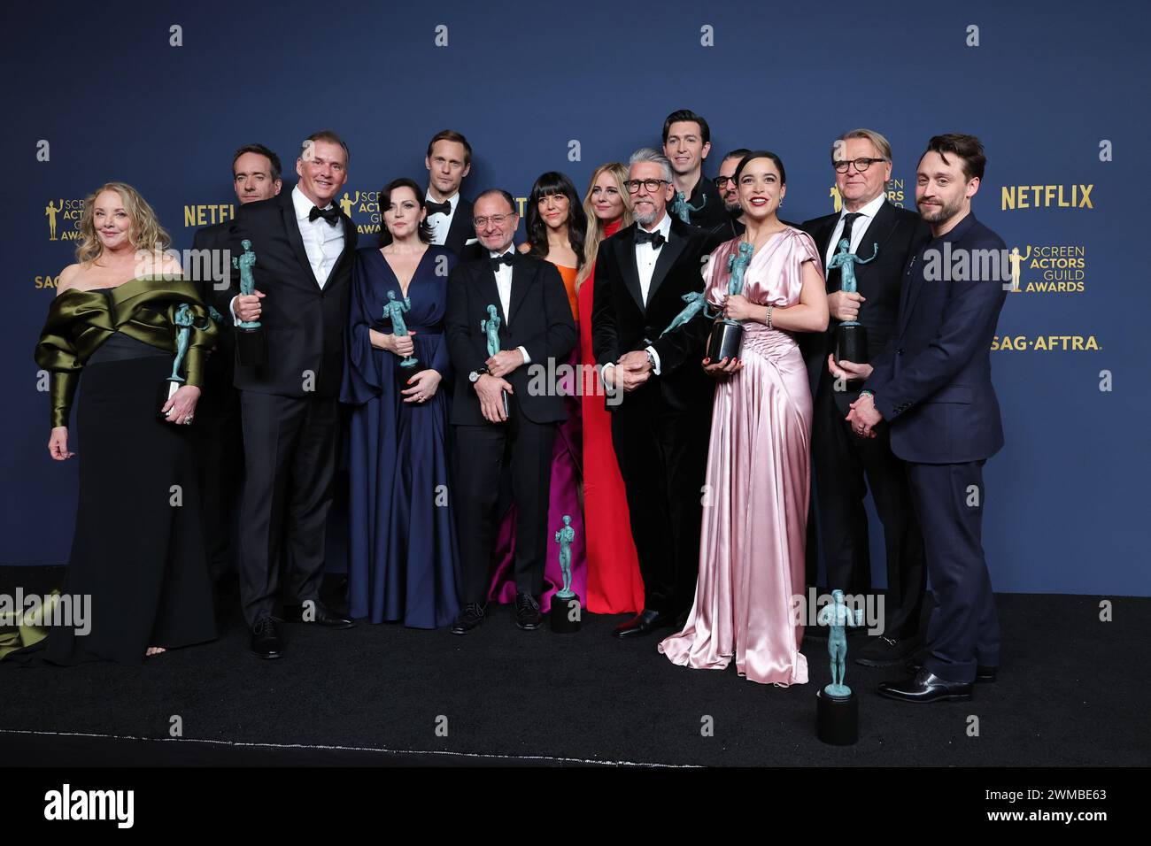 Los Angeles, Ca. Februar 2024. Matthew Macfadyen, Kieran Culkin, J ...