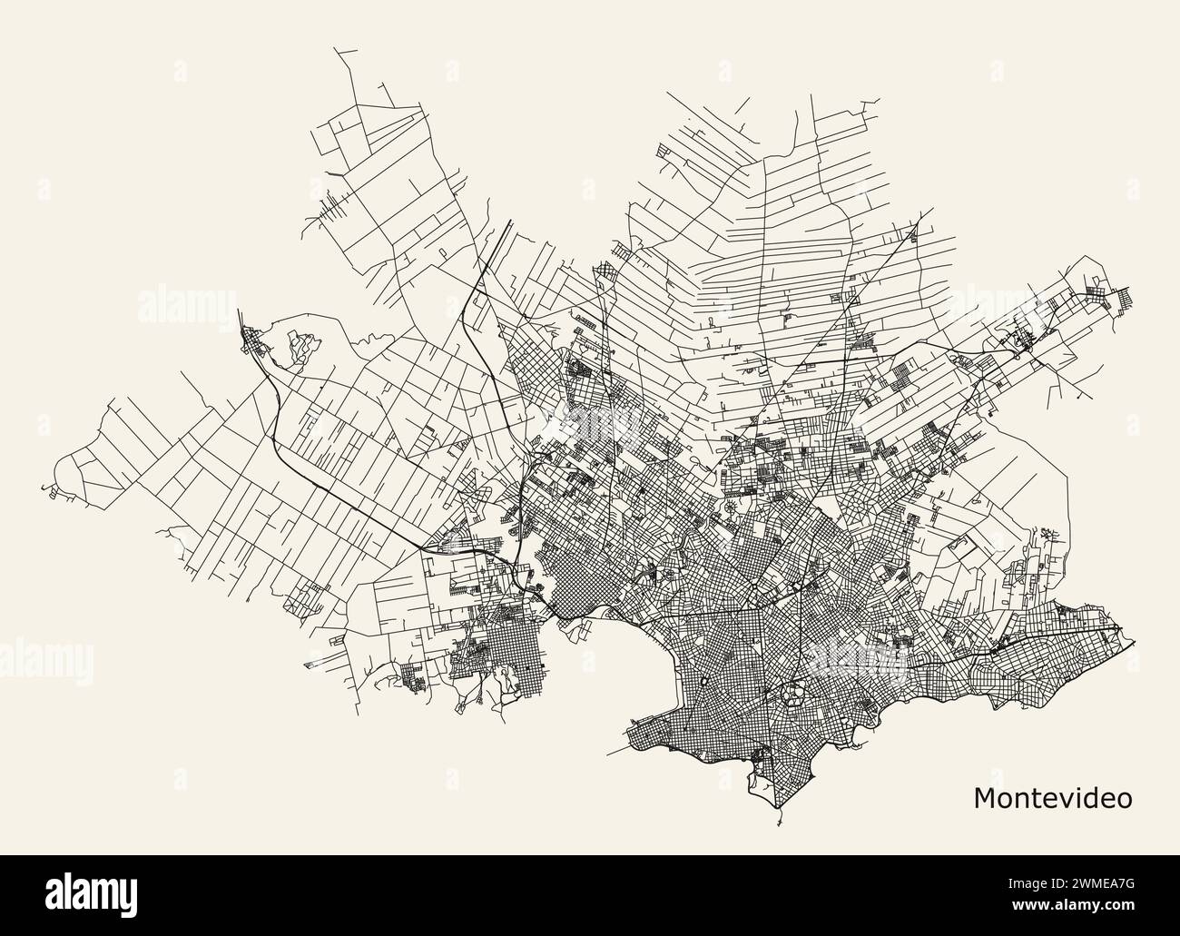 Mapa de montevideo Stock-Vektorgrafiken kaufen - Alamy
