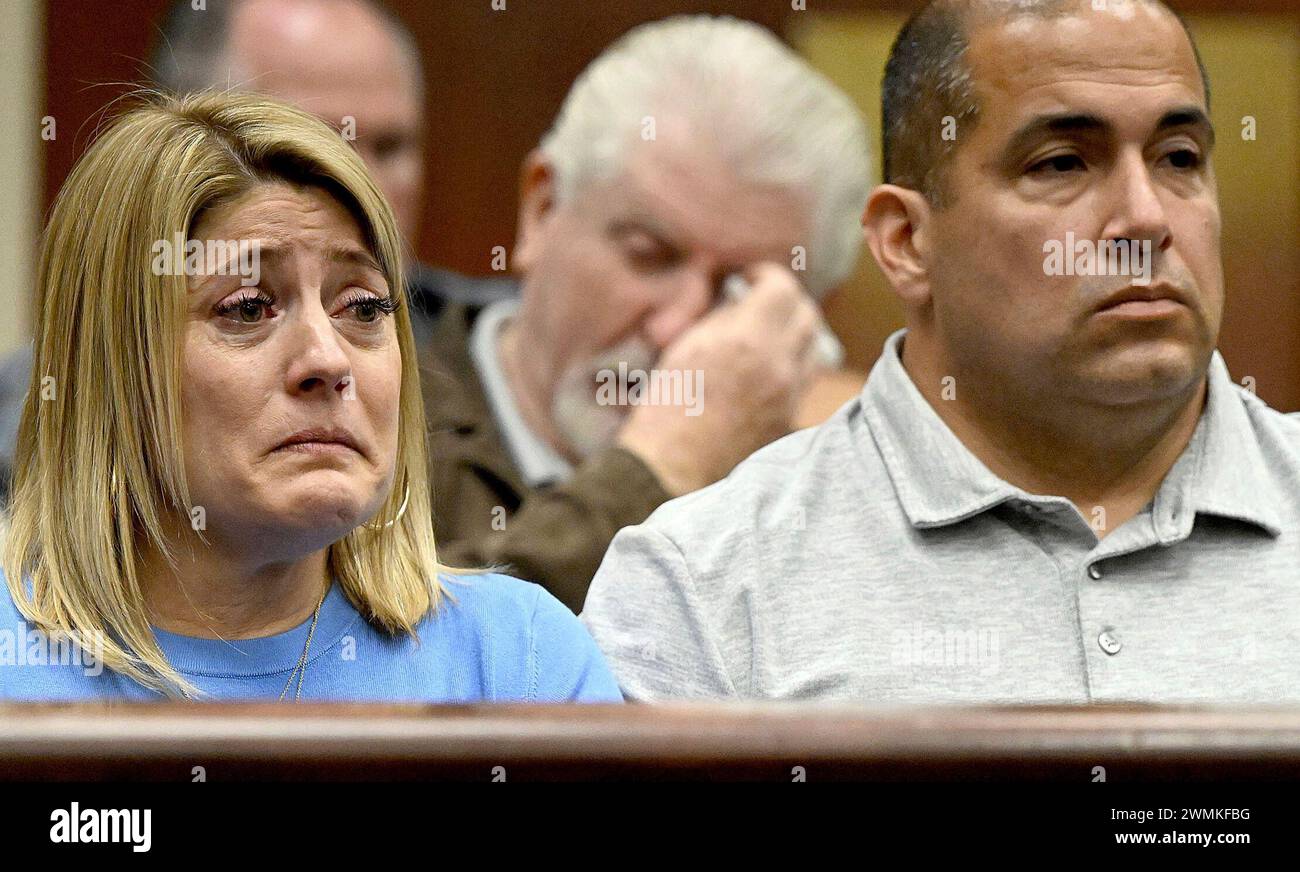 The parents of murder victim Anthony Barajas, Catherine Barajas, left ...