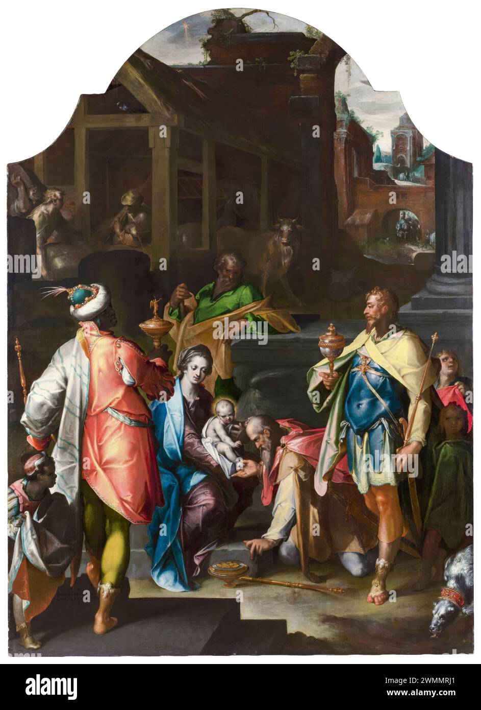 Anbetung kind jesus Ausgeschnittene Stockfotos und -bilder - Alamy