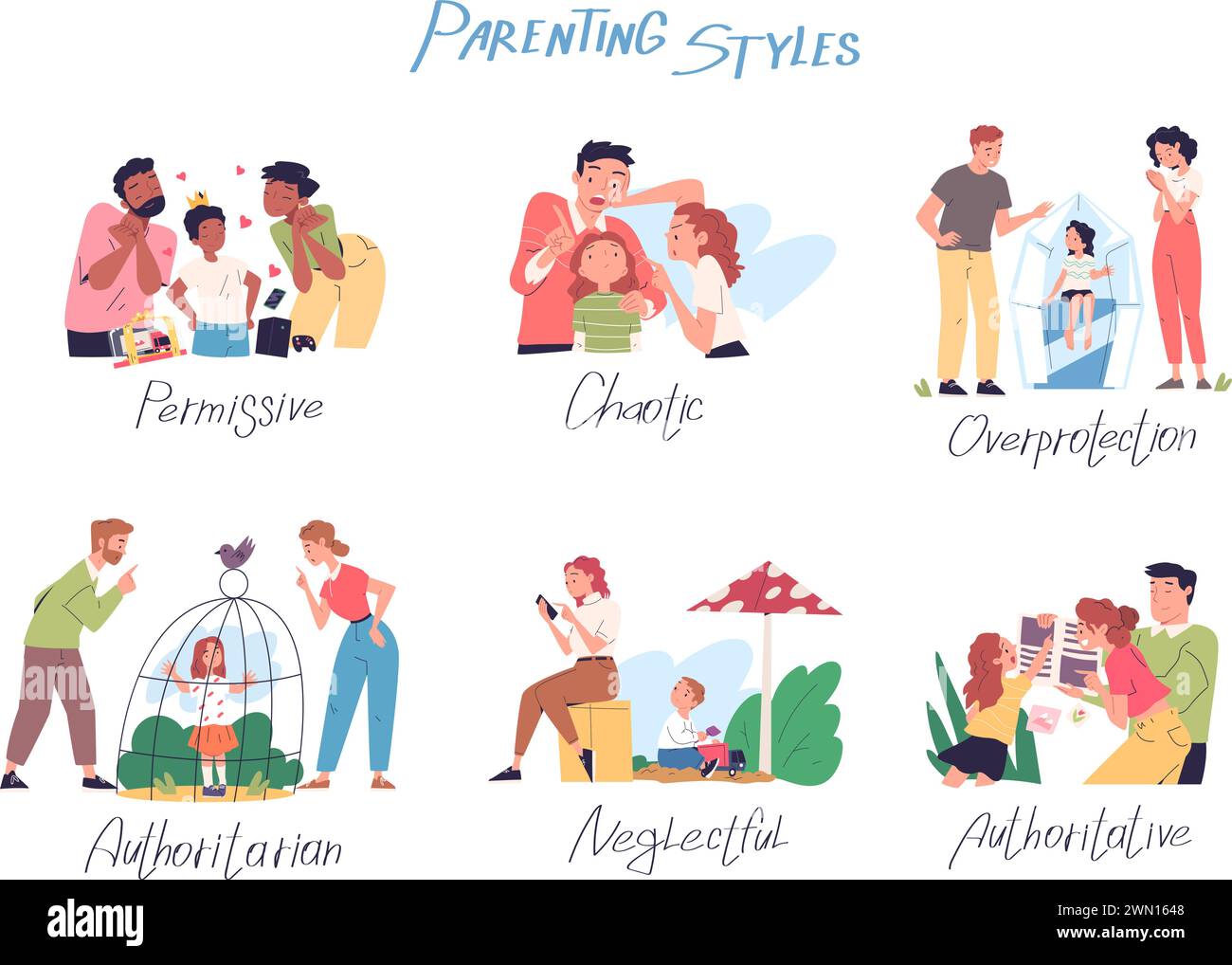 Strenge erziehung mutter Stock-Vektorgrafiken kaufen - Alamy