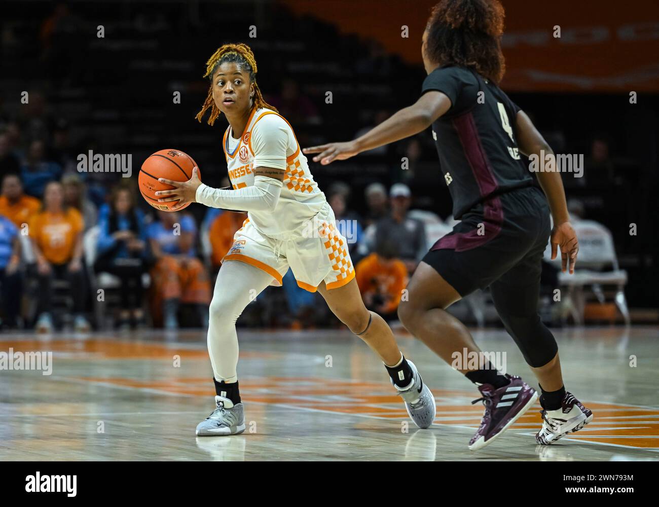 KNOXVILLE, TN - FEBRUARY 29: Tennessee Lady Vols guard Jasmine Powell ...