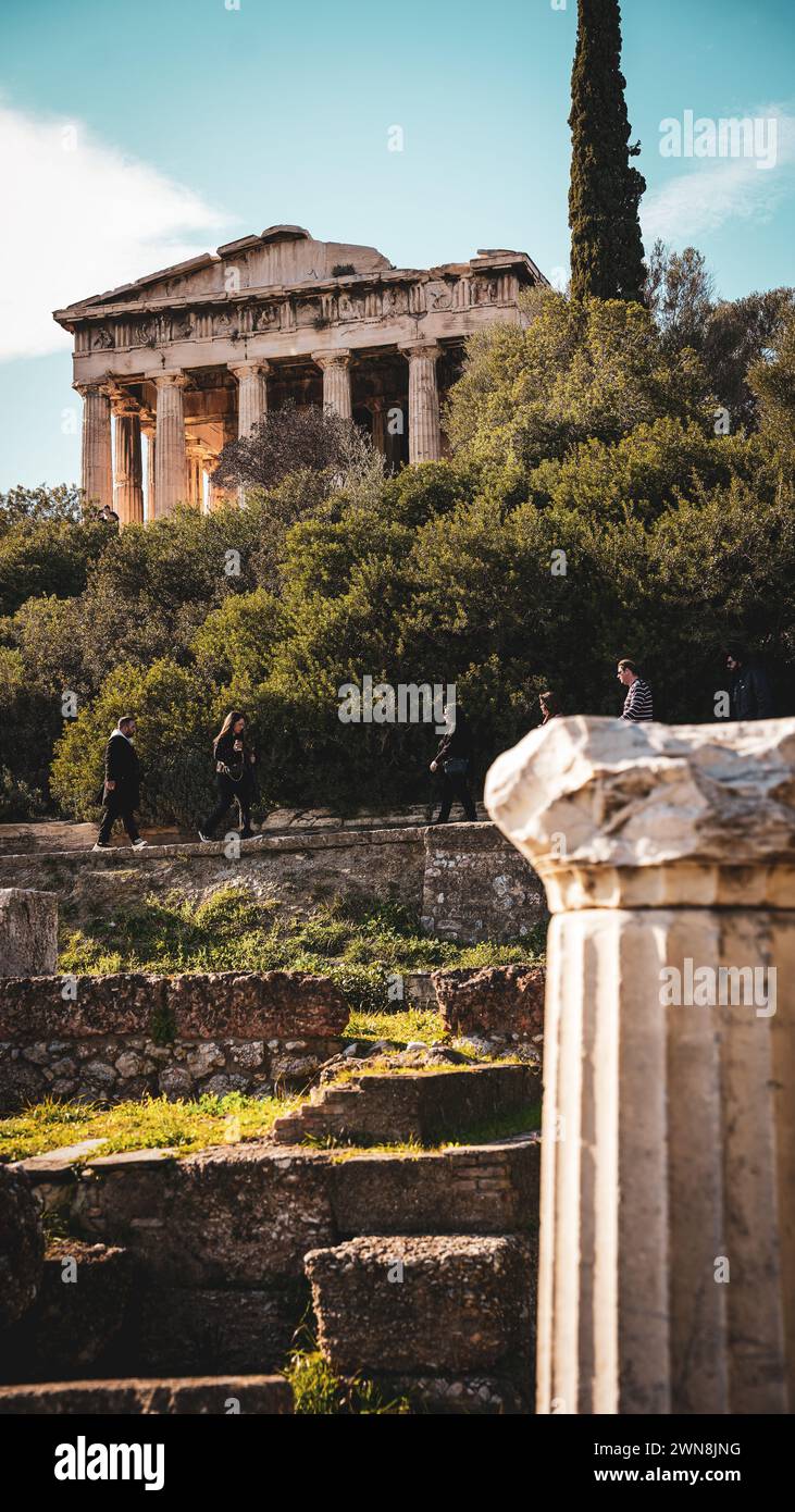 Das Parthenon in Athen, Griechenland, zeigt antike Geschichte und ...
