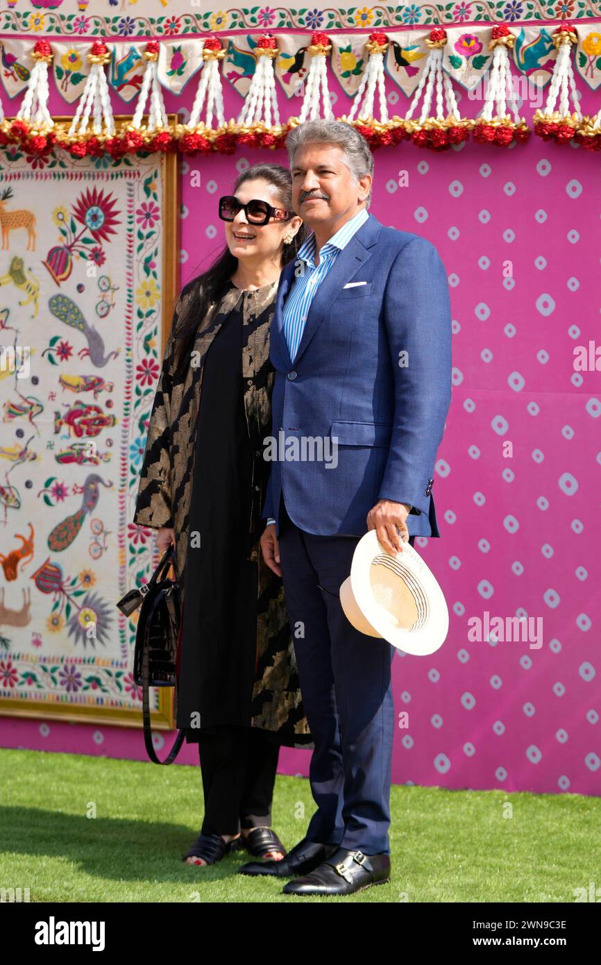 Anand Mahindra, chairperson of Mahindra and Mahindra, poses with his ...