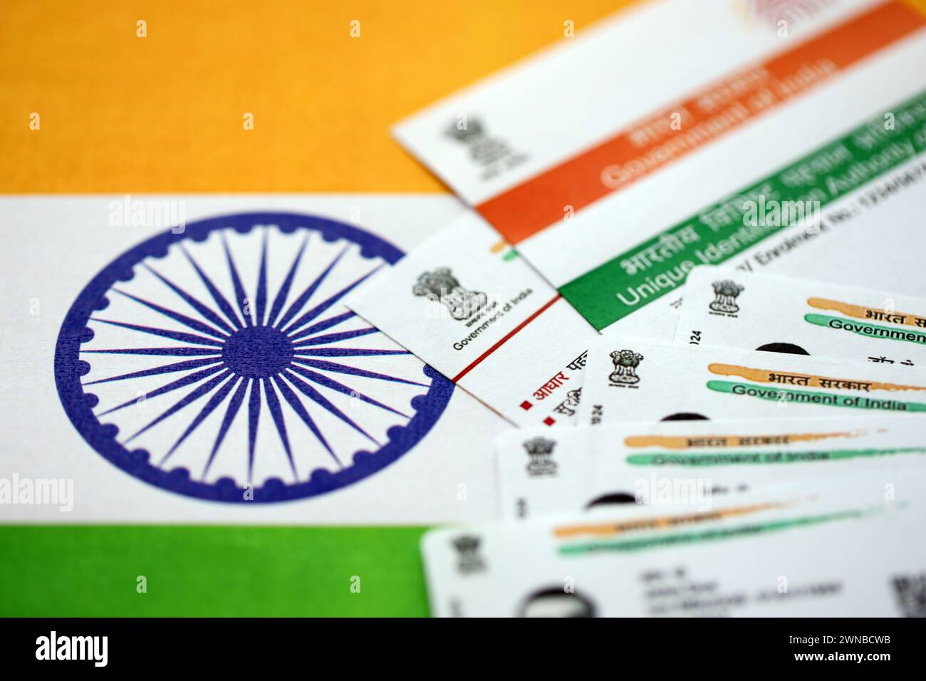 Indische Aadhaar-Karte von der Unique Identification Authority of India ...
