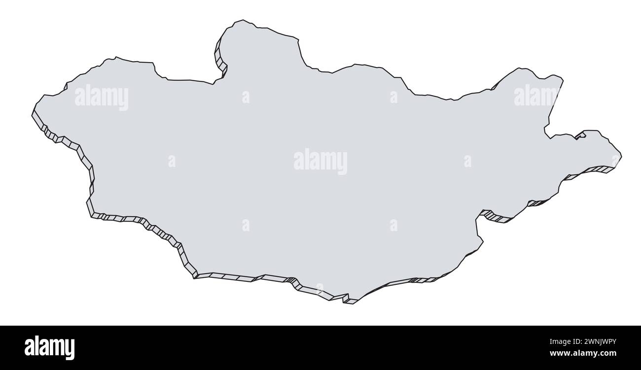 Mongolia country map Stock-Vektorgrafiken kaufen - Alamy