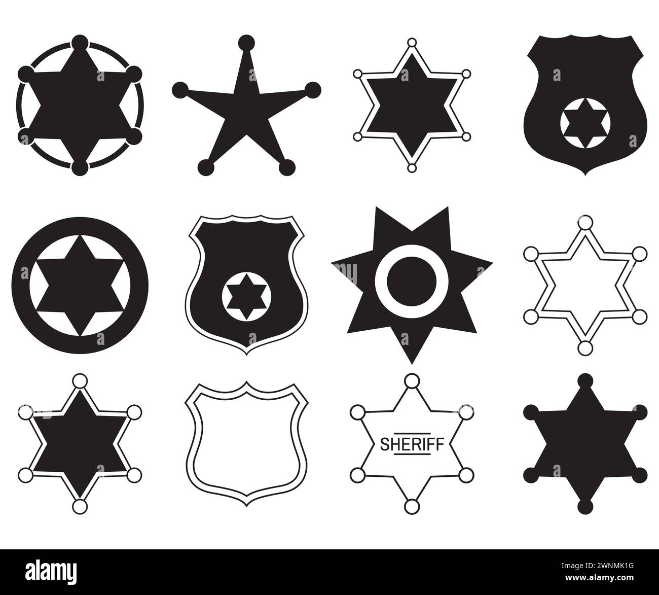 Sheriff Star Vector, Sheriff Abzeichen, Polizei Vektor, Sheriff Star ...