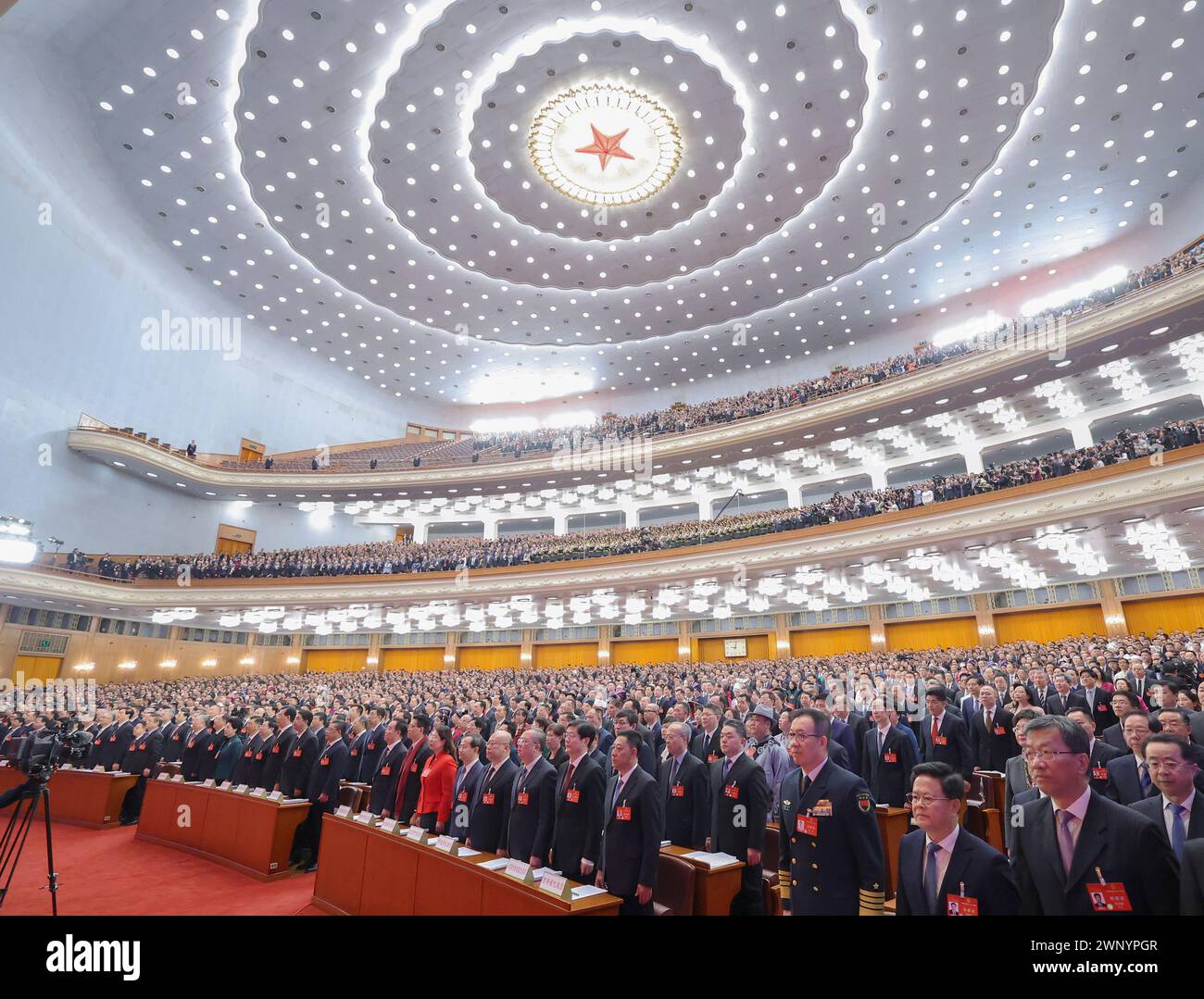 Peking, China. März 2024. Die Eröffnungssitzung der zweiten Sitzung des ...
