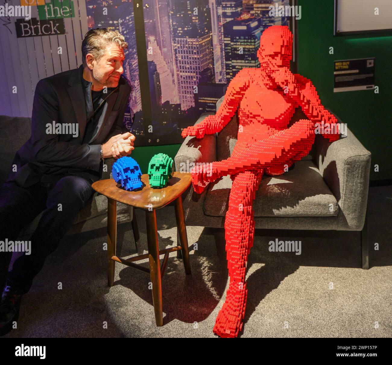 The Boiler House 152 Brick Lane, London 5. März 2024 Nathan Sawaya (im ...