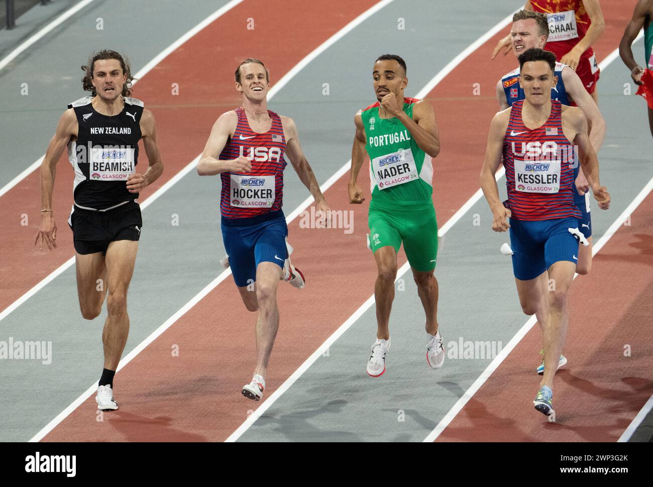 Geordie Beamish aus Neuseeland tritt an Cole Hocker (USA), Isaac Nader ...