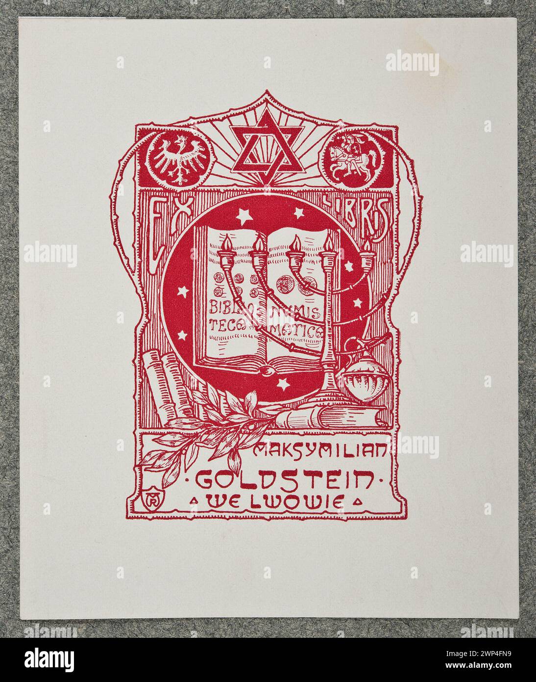 Exlibris von Maksymilian Goldstein (mehr); M. Kicki, Rudolf (1887-1942 ...