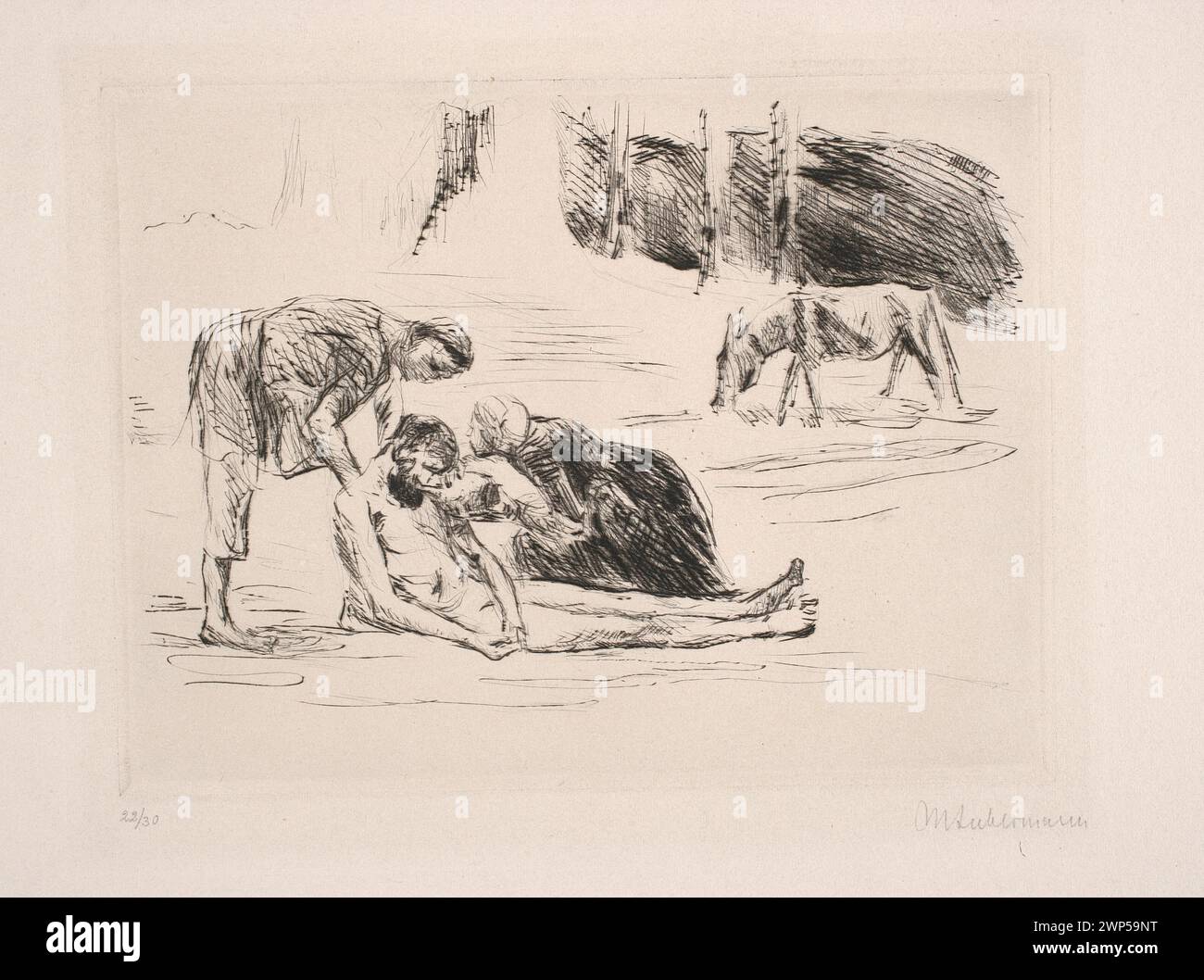 Der bartherzige samariter; Liebermann, Max (1847-1935), Cassirer, Paul ...