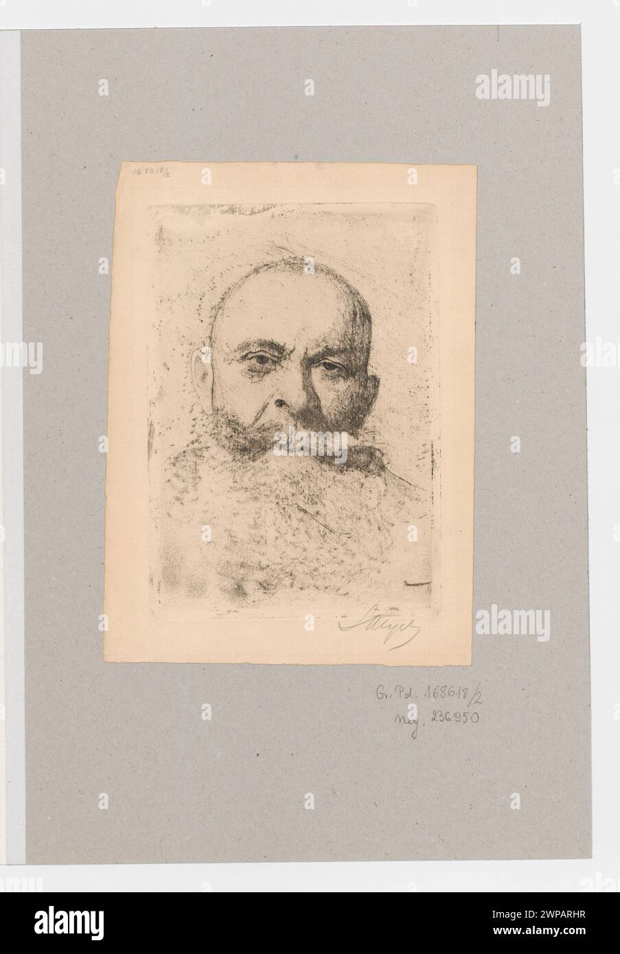 Ein Porträt von Bruder Albert (Adam Chmielowski) von Leon Wyczółkowski ...