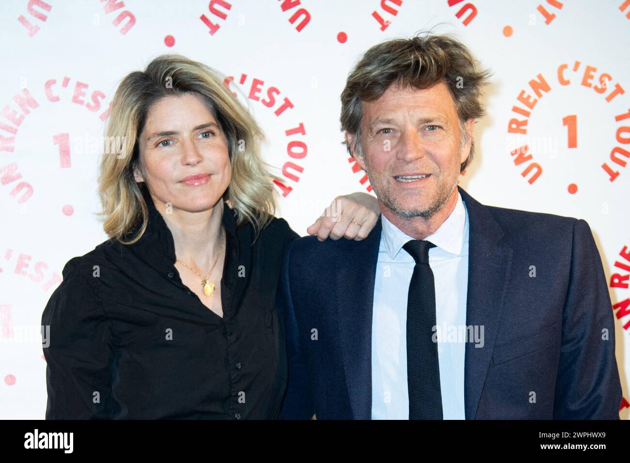 Paris, Frankreich. März 2024. Alice Taglioni und Laurent Delahousse ...