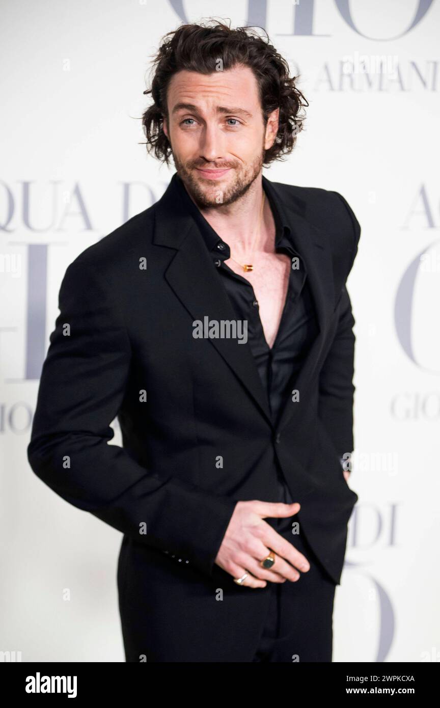 Aaron Taylor-Johnson beim Armani - Acqua di Gio Event im Matadero ...