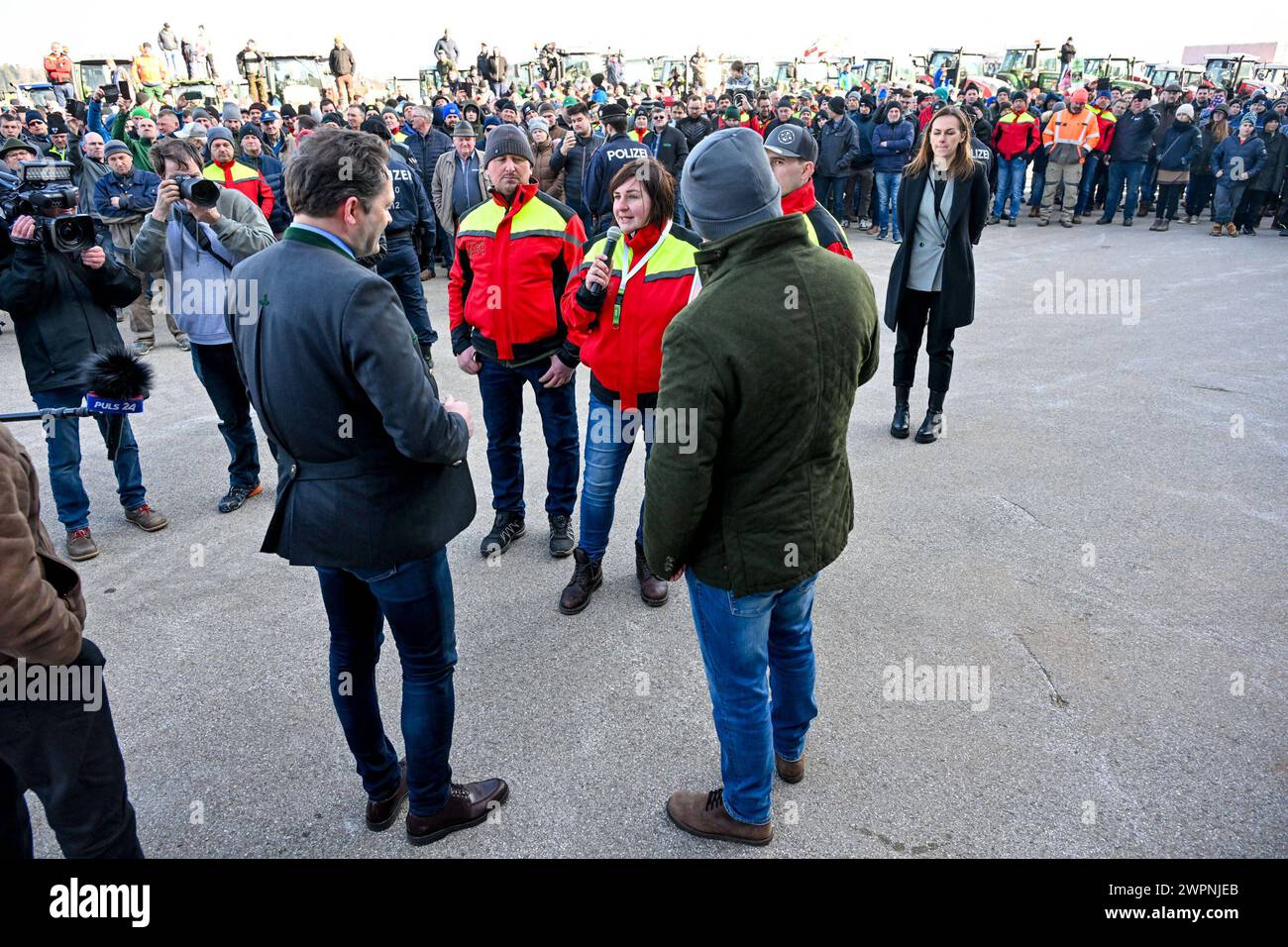 Bauernprotest, Poendorf 08.03.2024, Poendorf, AUT, Bauernprotest, im ...
