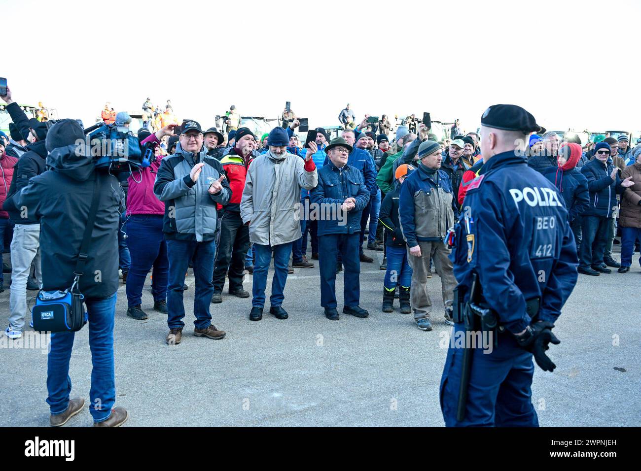 Bauernprotest, Poendorf 08.03.2024, Poendorf, AUT, Bauernprotest, im ...