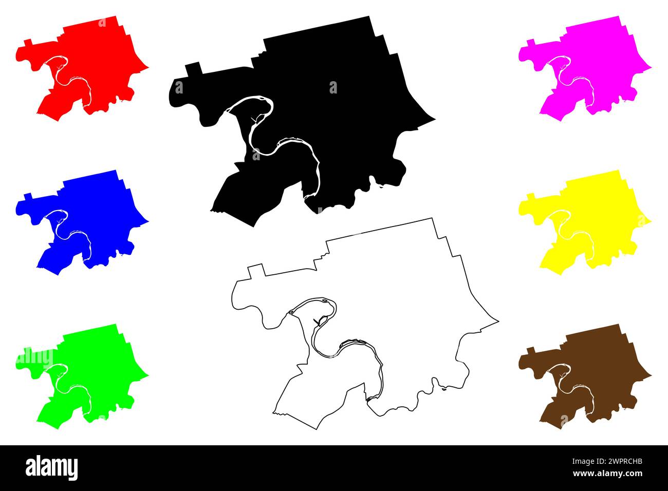 Mappa di brantford Stock-Vektorgrafiken kaufen - Alamy