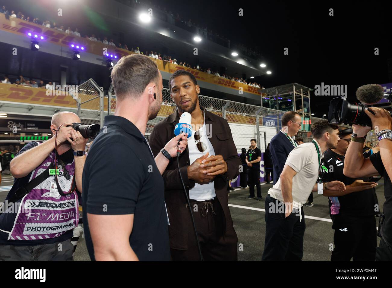 Champion de Boxe Anthony Joshua, während des Formel 1 STC Saudi Arabian ...