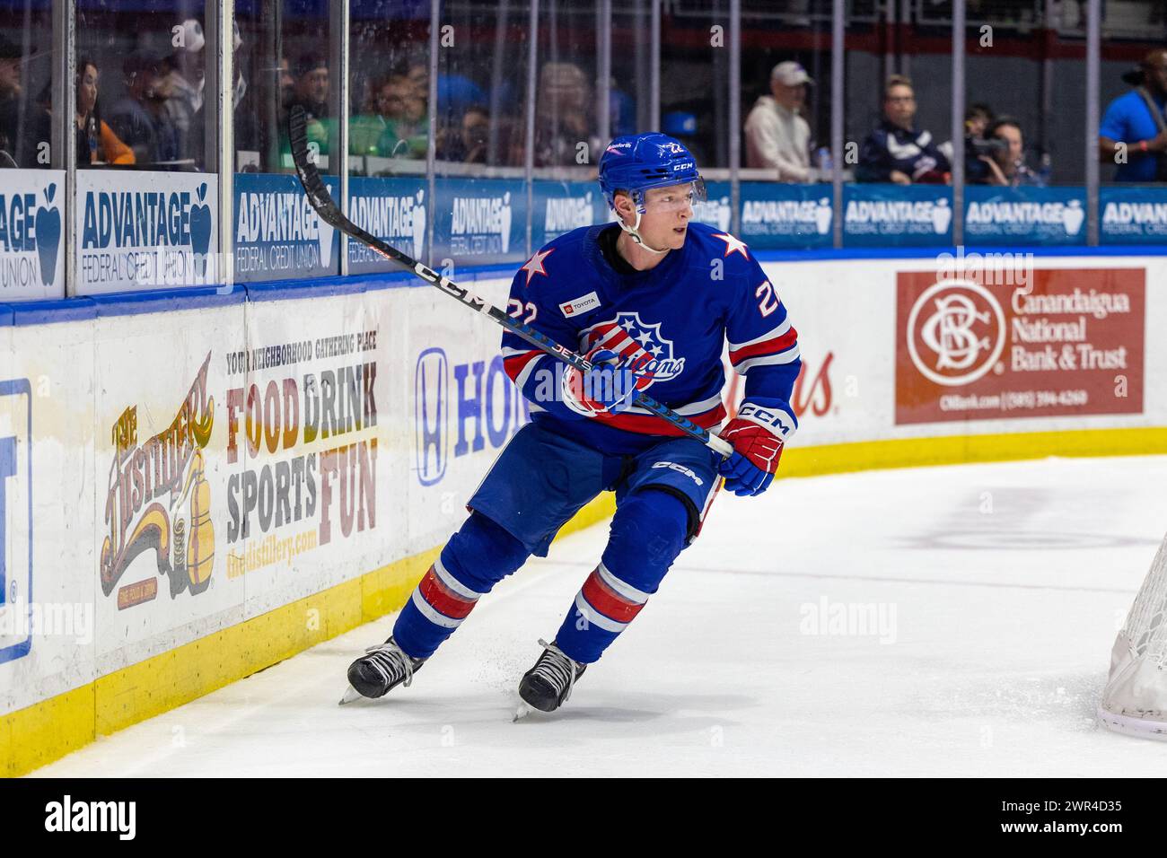 8. März 2024: Rochester-Amerikaner-Verteidiger Zach Metsa (22) skates ...