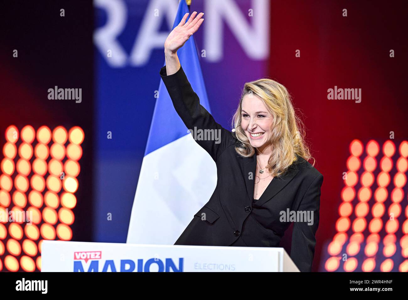 Marion Marechal bei der Eröffnungssitzung der rechtsextremen Partei ...