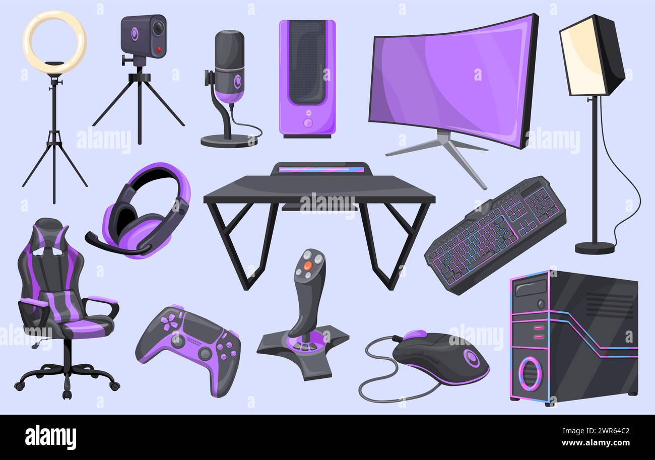 Gamer setup Stock-Vektorgrafiken kaufen - Alamy