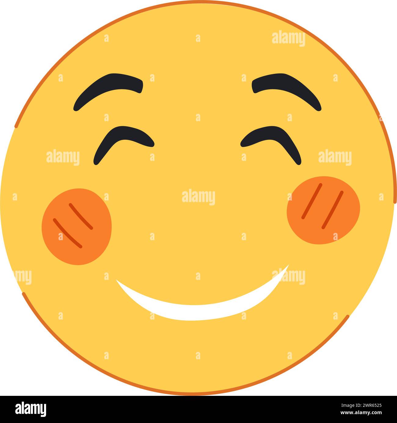 Aufkleber Smiley Cartoon Vektor Illustration Stock-Vektorgrafik - Alamy
