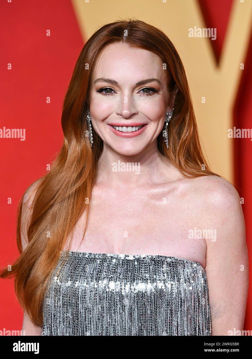 Los Angeles, USA. März 2024. Lyndsay Lohan kommt bei der Vanity Fair Oscar Party, Wallis ...