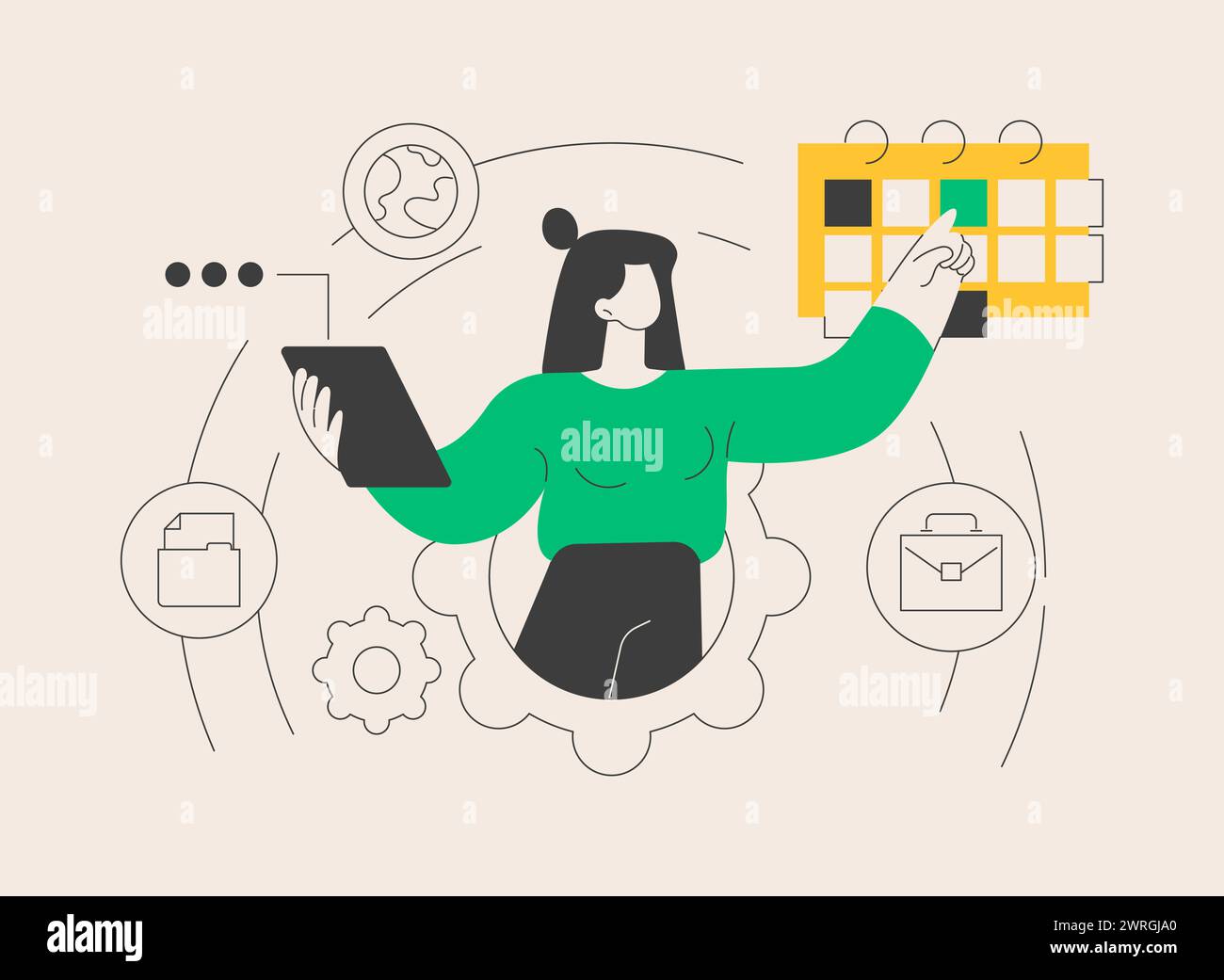 Disziplinierter charakter Stock-Vektorgrafiken kaufen - Alamy