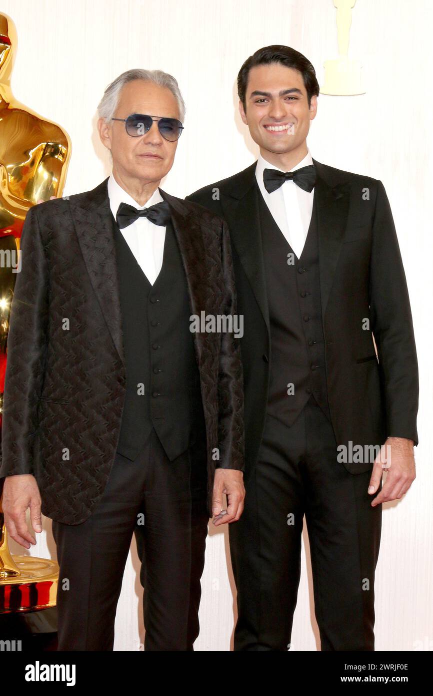 LOS ANGELES - 10. März: Andrea Bocelli, Matteo Bocelli bei den 96th ...