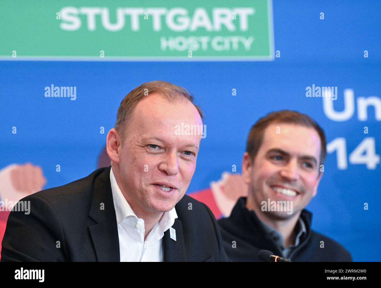 Stuttgart, Deutschland. März 2024. Markus Stenger (l.), Geschäftsführer ...