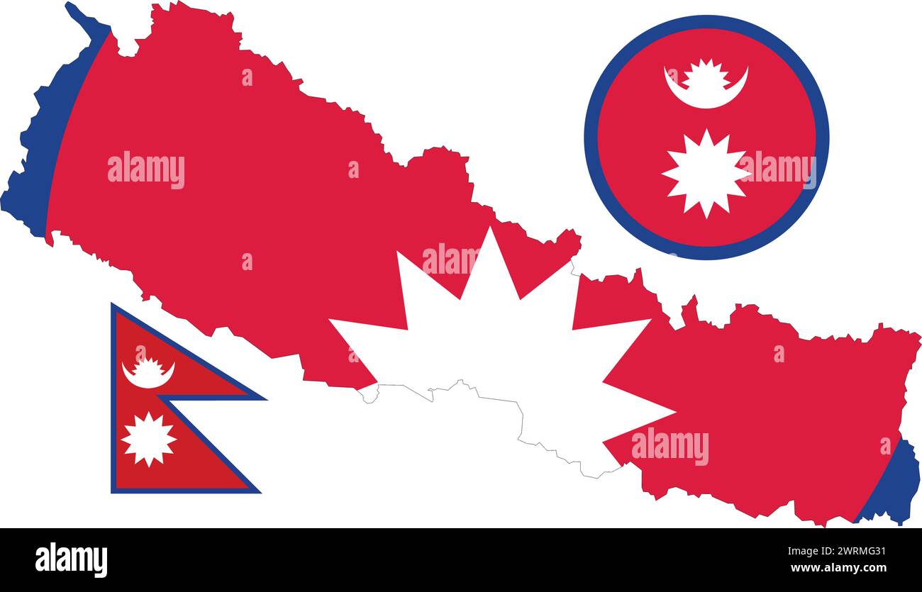 Map of nepal Stock-Vektorgrafiken kaufen - Alamy