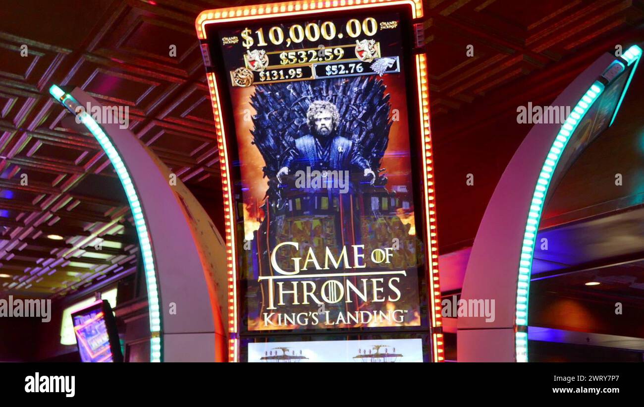 Las Vegas, Nevada, USA 7. März 2024 Game of Thrones Spielautomat im El ...