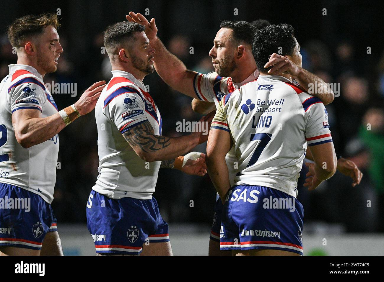 Wakefield, England - 15. März 2024 Wakefield Trinity's Luke Gale. Rugby ...
