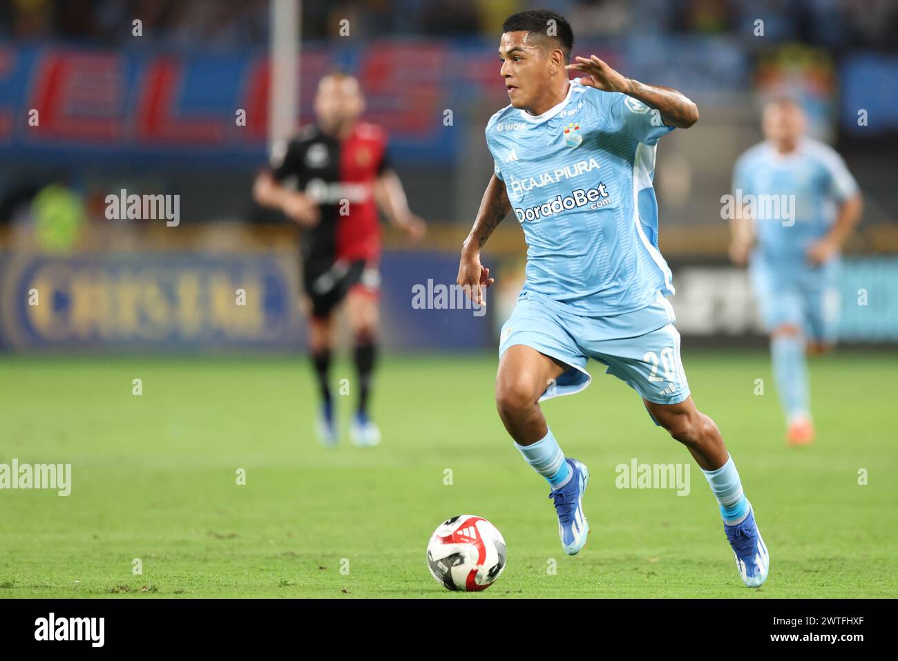 Lima, Peru. März 2024. Joao Grimaldo von Sporting Cristal während des Torneo Apertura Liga 1 ...