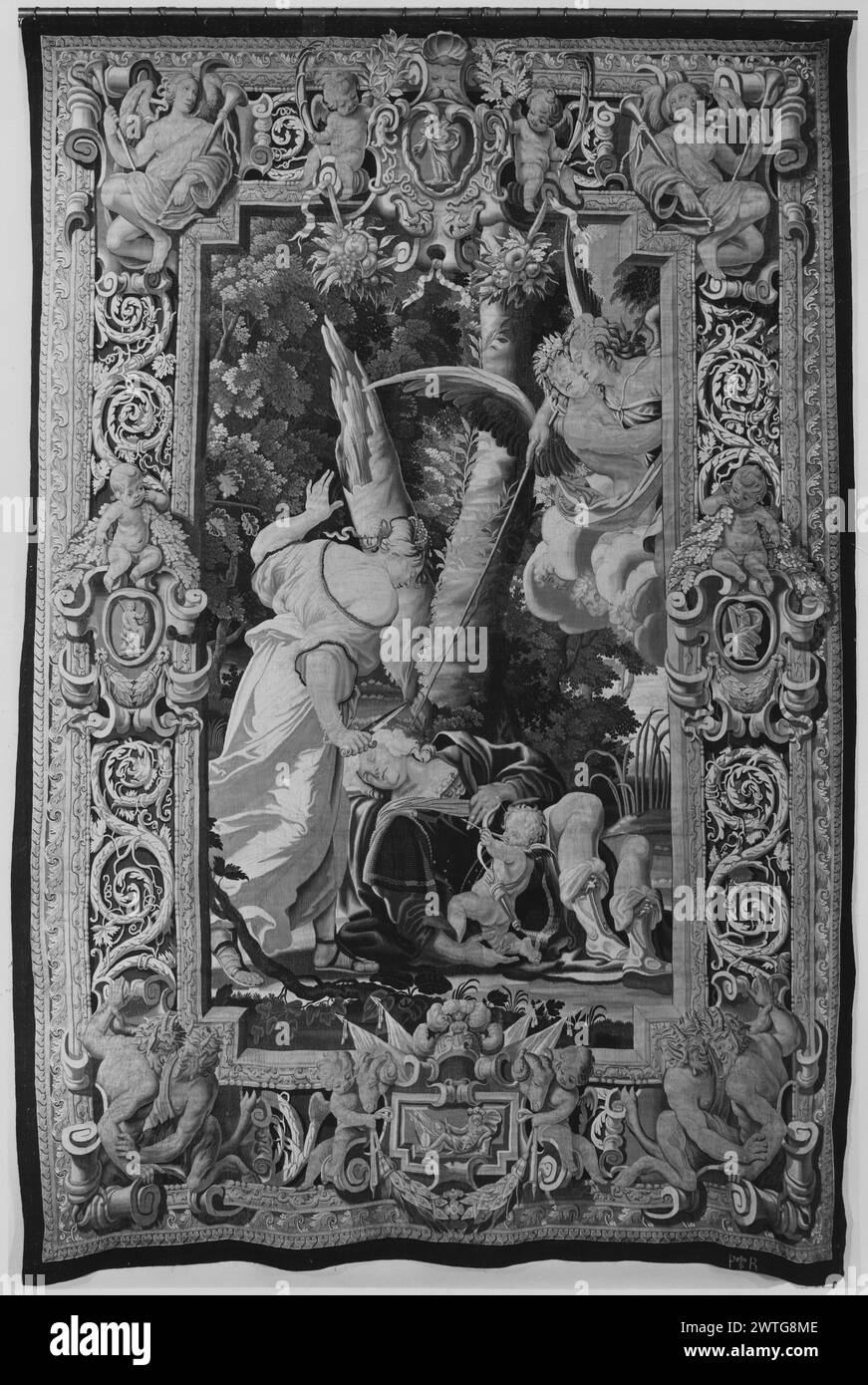 Cupid verhindert, dass Armida Rinaldo tötet. Vouet, Simon (französisch ...