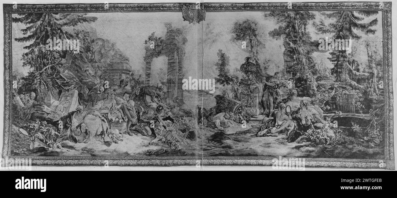 Bacchus (Dionysos) und Ariadne, Bacchus verwandelt sich in eine Traube ...