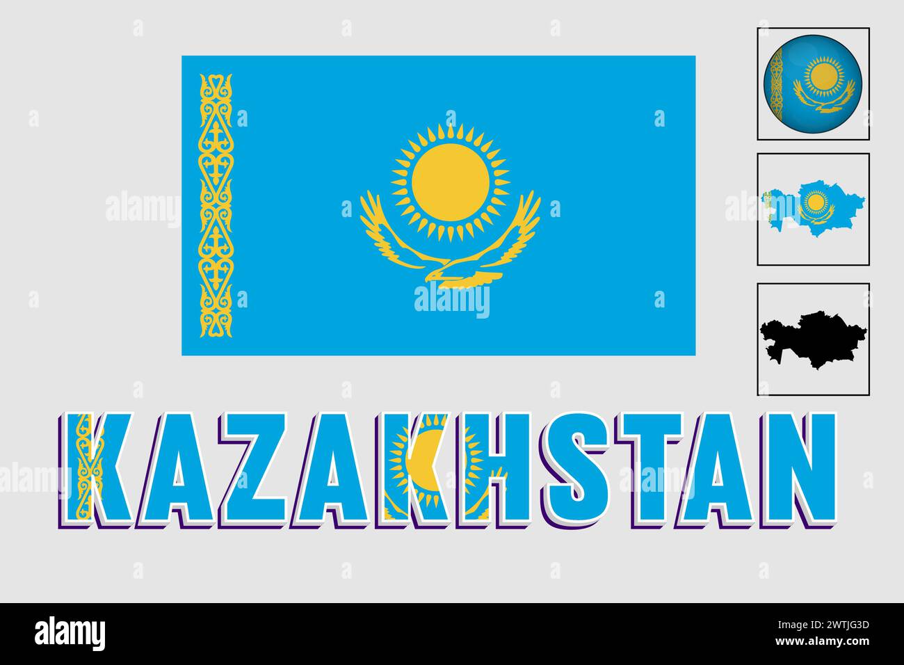 Kasachstan hintergrund Stock-Vektorgrafiken kaufen - Alamy