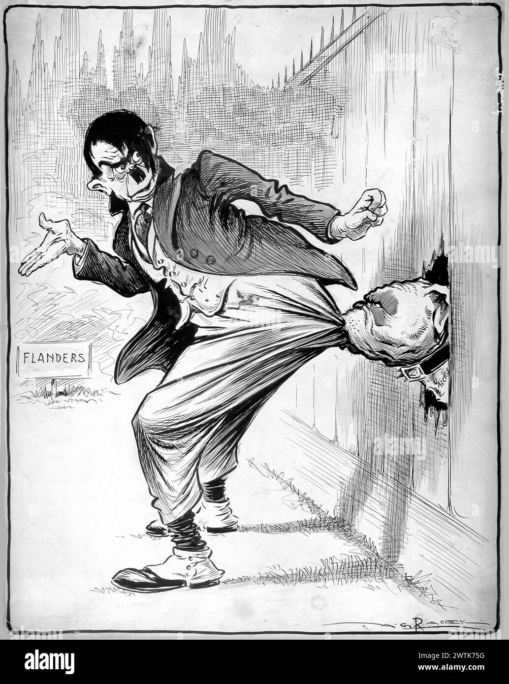 Hitler cartoon Schwarzweiß-Stockfotos und -bilder - Alamy