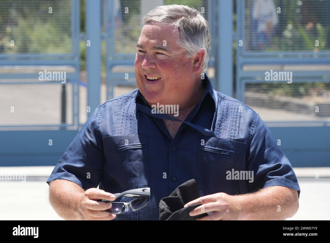 Bobby Patton, Miteigentümer der Los Angeles Dodgers, nimmt am Samstag ...