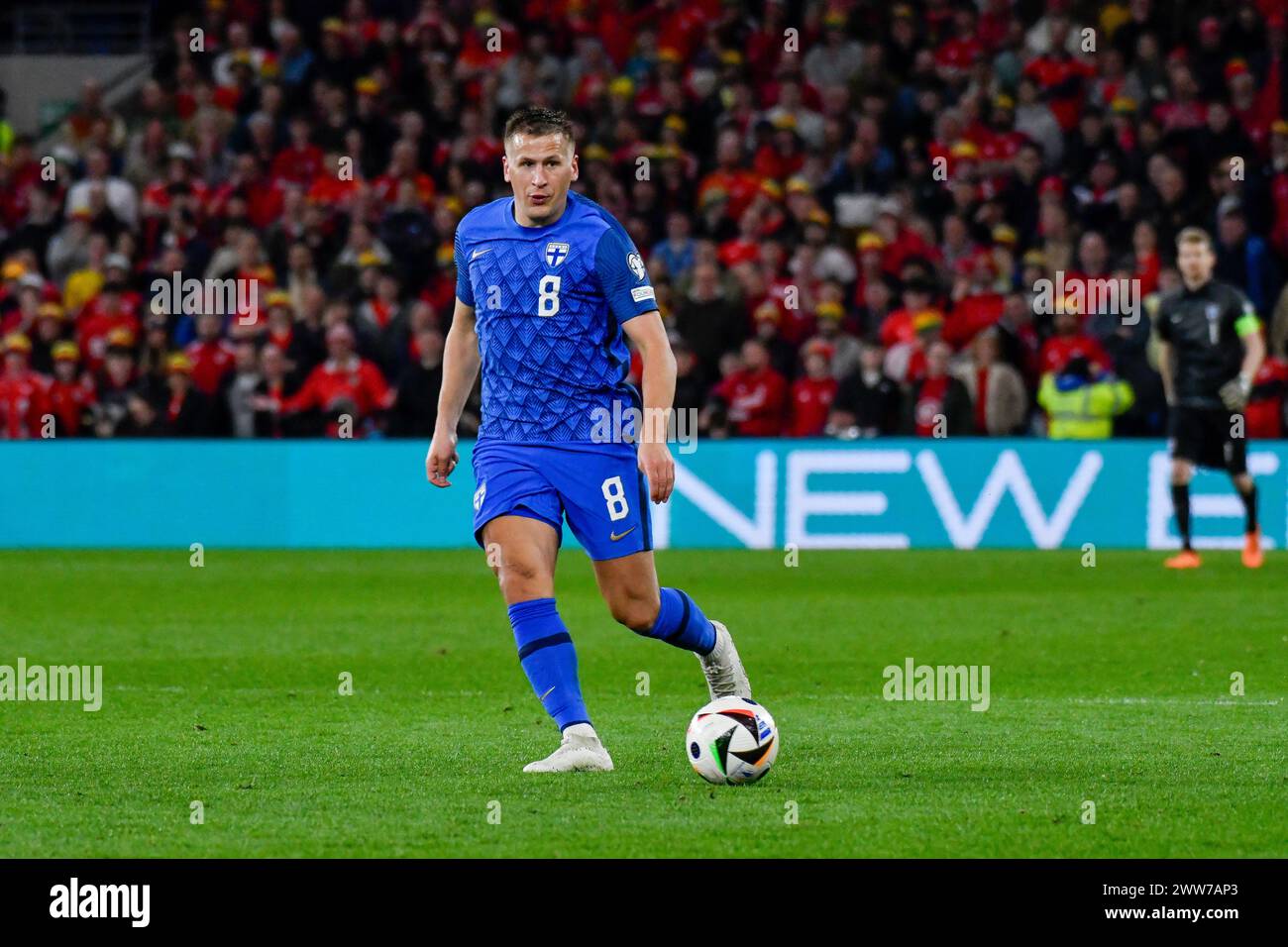 Cardiff, Wales. 21. März 2024. Robin Lod von Finnland im Halbfinale der ...
