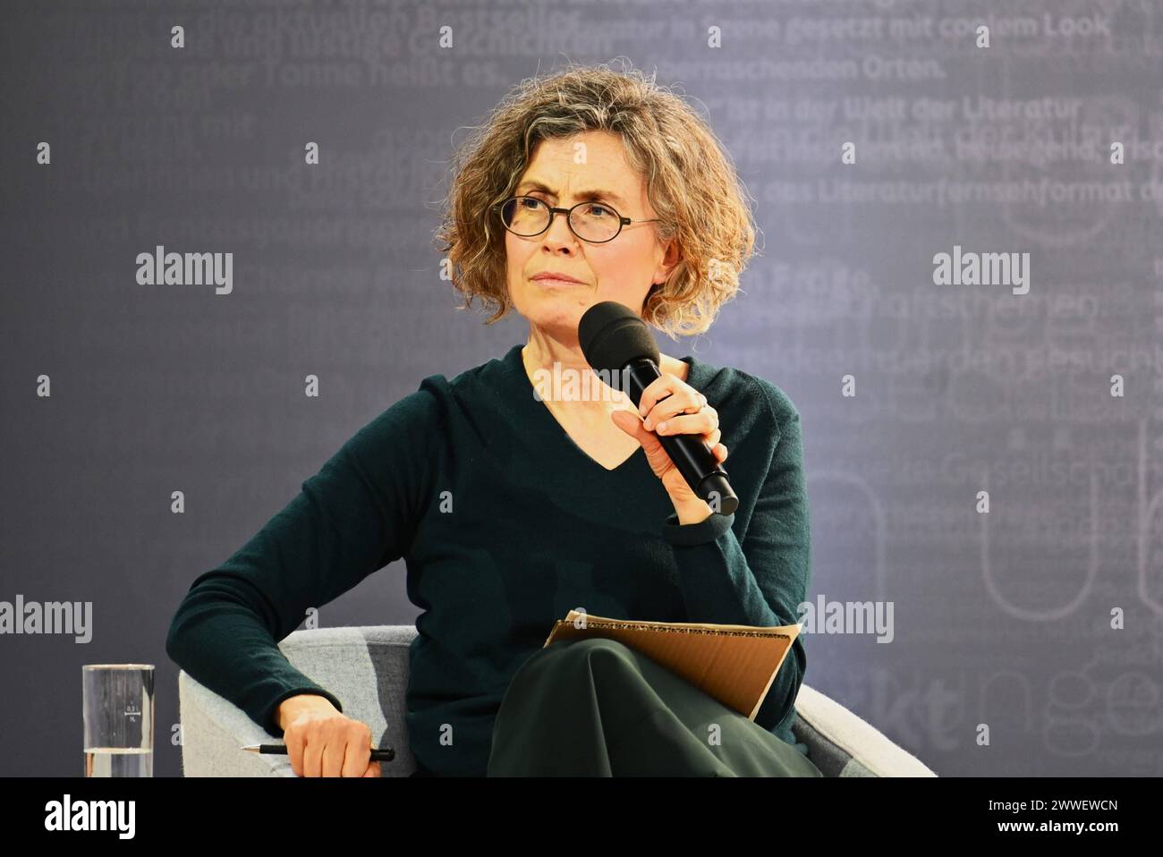 Leipziger Buchmesse 2024 auf der Messe in Leipzig. Foto: Judith Heitkamp, br Moderatorin ...