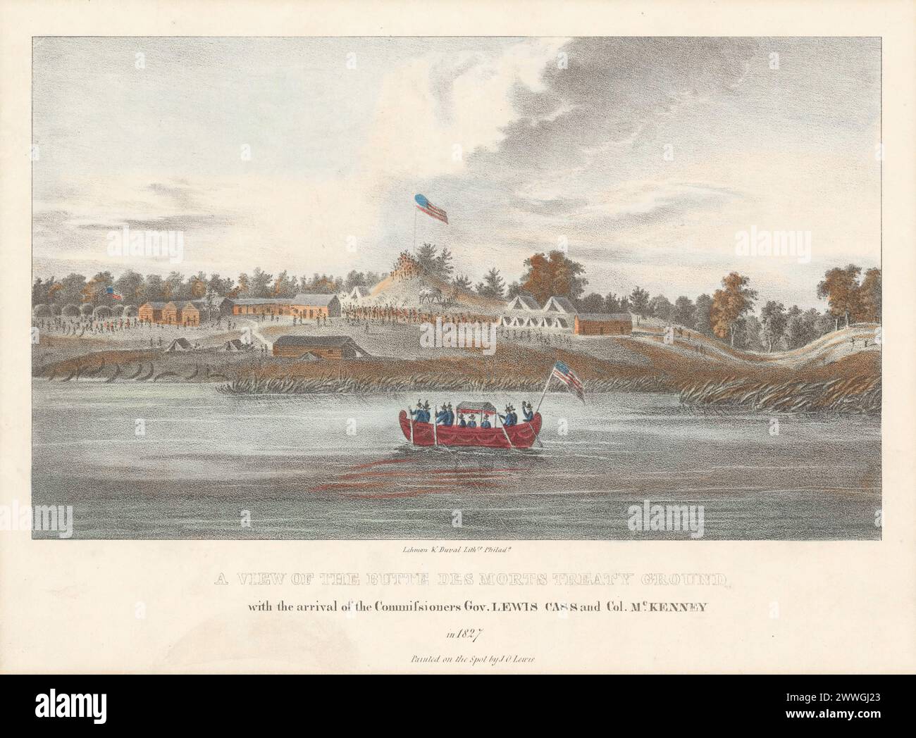 A View of the Butte des Morts Treaty Ground / mit der Ankunft von ...